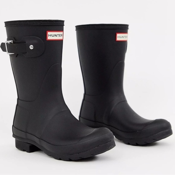 Hunter | Shoes | Hunter Black Rain Shoes Size 7 Worn Only A Few Times ...